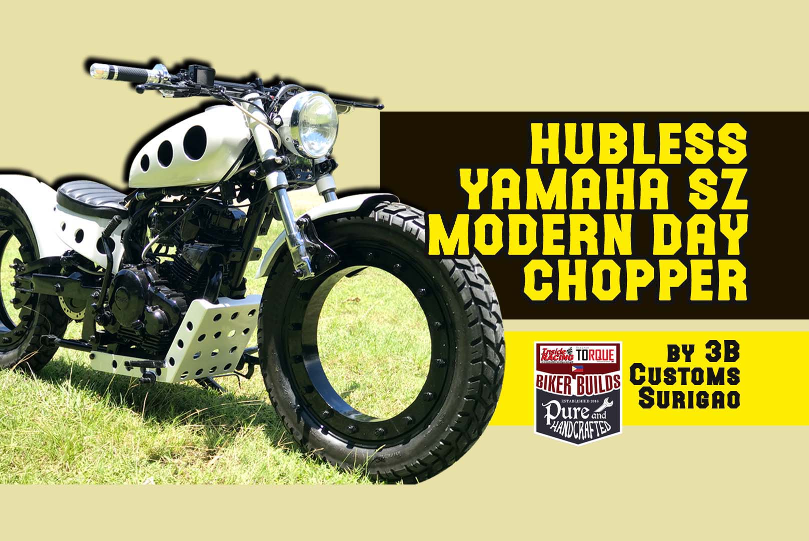 InsideRACING Hubless Yamaha SZ Modern Day Chopper by 3B Customs Surigao