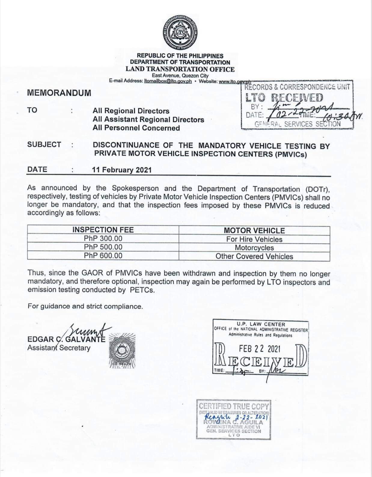 InsideRACING LTO issues MVIS MEMO, not mandatory anymore