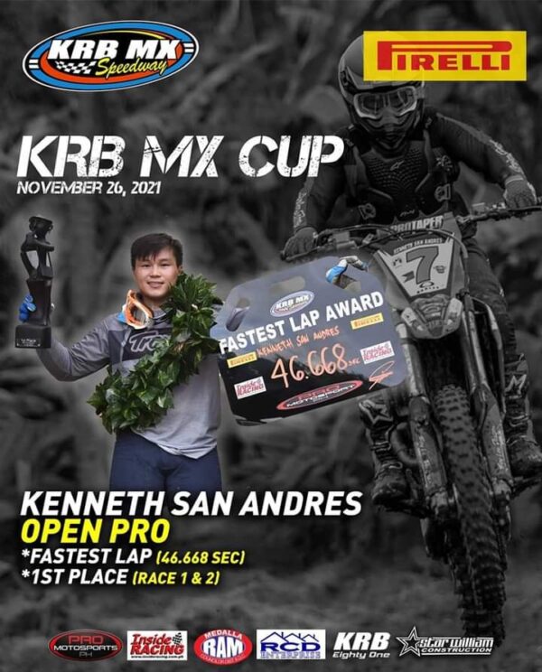 InsideRACING San Andres wins Open PRO and sets Record Lap at KRB MX Cup
